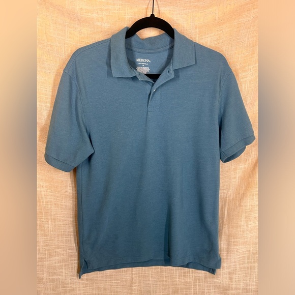 Merona | Shirts | Merona Blue Polo Button Up | Poshmark